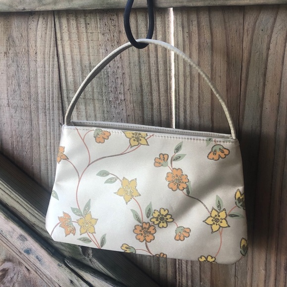 Avon | Bags | Vintage Avon Gold Satin Mini Handbag With Flowers | Poshmark